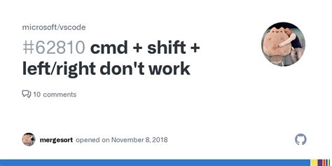 cmd shift left right don t work · issue 62810 · microsoft vscode · github