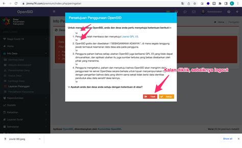 Bug Error Tampilan Persetujuan Penggunaan OpenSID Memperlihatkan N Issue OpenSID