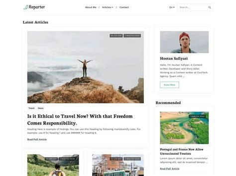 Reporter Blog Template