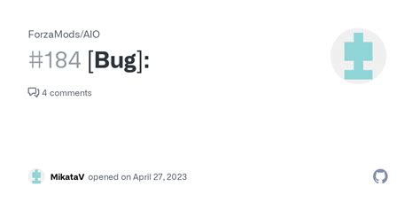 Bug · Issue 184 · Forzamodsaio · Github