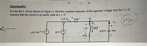 Solved Question For The RLC Circuit Shown In Figure Chegg