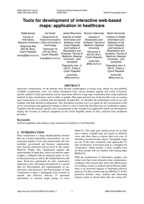 PDF Tools For Development Of Interactive Web Based Maps Application In Healthcare