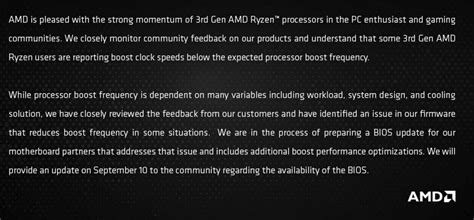 Amd Acknowledges Rd Gen Ryzen Boost Bug Says Fix Is Coming September Pcworld
