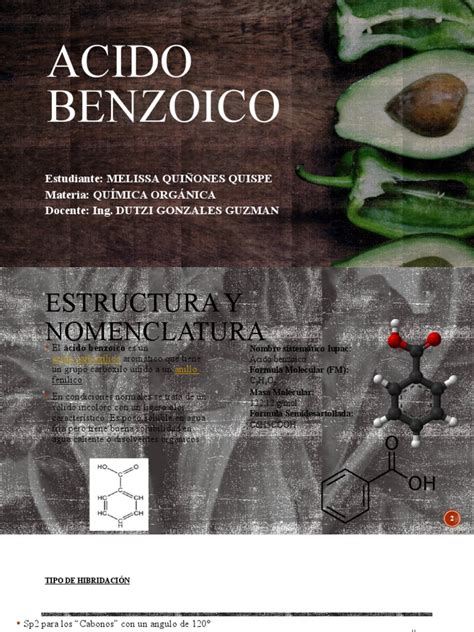 Acido Benzoico Pdf Compuestos Orgánicos Materiales