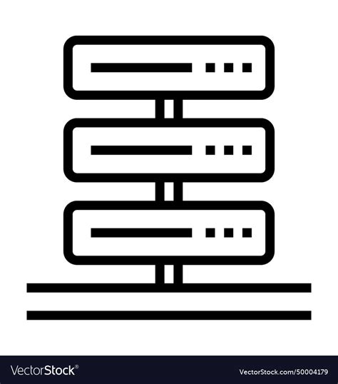 Server Line Icon Royalty Free Vector Image Vectorstock
