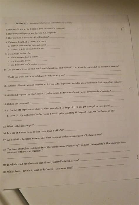 Solved EXERCISE REVIEW SECTION Introduction To Lab Science Chegg Com