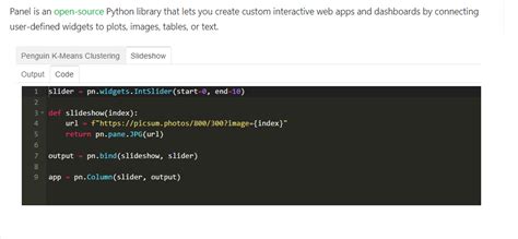 Code Example On Home Page Cannot Run Issue 3043 Holoviz Panel GitHub