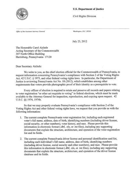 Doj Letter Pdf