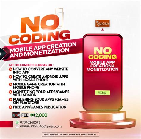 Buy Complete No Coding Mobile App Creation And Monetization Course