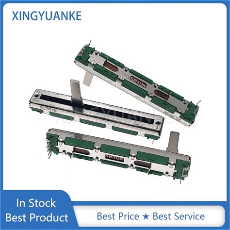 1pcs 6cm Mixer Fader B10k 60mm Straight Slide Potentiometer Single 6 Pin Sb10k Handle Length
