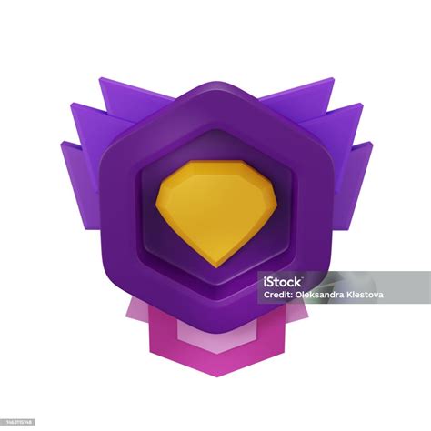 3d 게임 배지 만화 렌더링 Ui 레벨 업 판타지 Rpg 휘장 아이콘 순위 보석 육각형 메달 3차원 형태에 대한 스톡 사진 및 기타 이미지 Istock