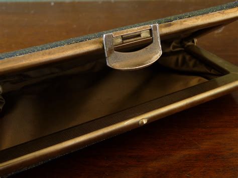 1950s Elbief Lbf Green And Gold Clutch Bag Anything In Particular