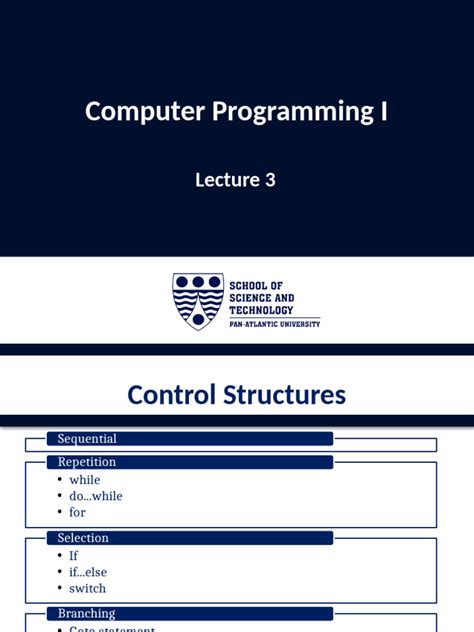 csc201 lecture 3 slide pdf control flow parameter computer