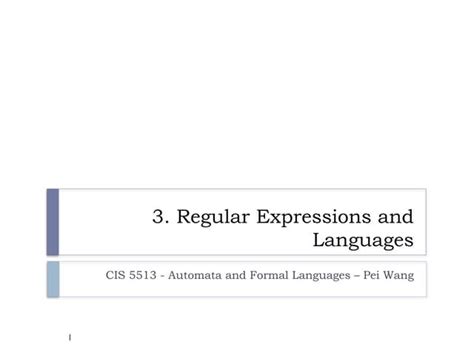 3 regular expressions and languages 1 ppt