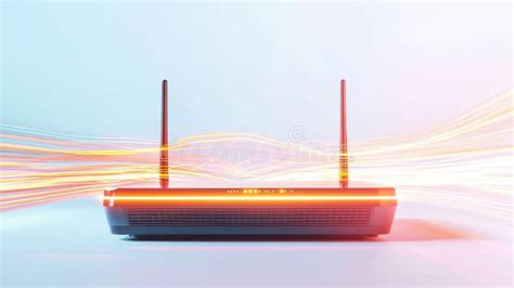 High Speed Wireless Router With Copy Space For Efficient Internet Connectivity Stock