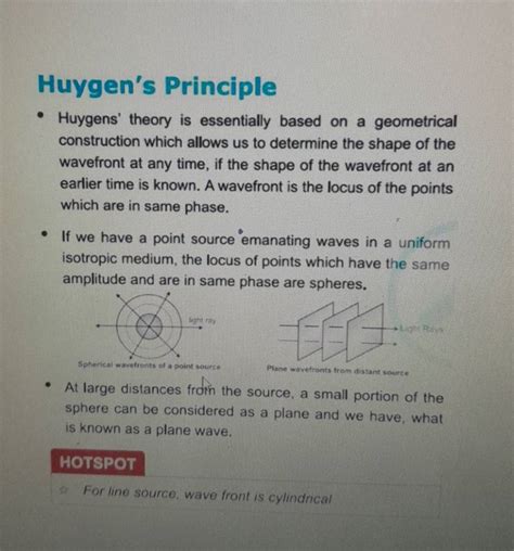 Huygens Principle Huygens Theory Is Essentially Based On A Geometrical
