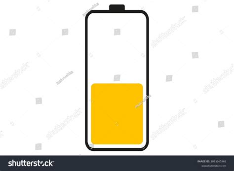 Low Battery Level Power Indicator Mobile Stock Vector Royalty Free Shutterstock