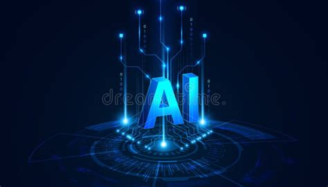 Abstract Circuit Connection Modern System Ai System Artificial Intelligence Stock Vector