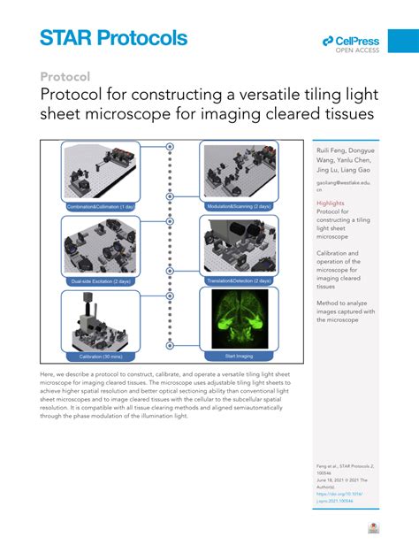 Pdf Protocol For Constructing A Versatile Tiling Light Sheet