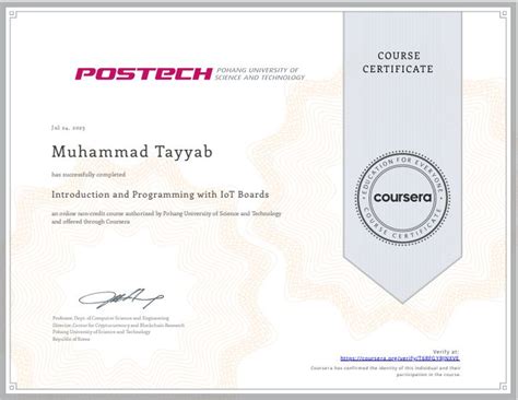 Muhammad Tayyab On Linkedin Iot Courseracoursecomplete