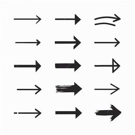 Premium Vector A Series Of Arrows Pointing To Different Directions