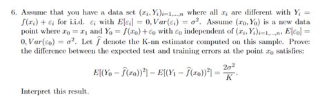 Solved Assume That You Have A Data Set Xi Yi I Dots N Chegg