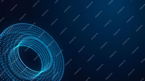 Premium Photo Abstract Geometric Figure Made Of Digital Particles Network Connection Big Data