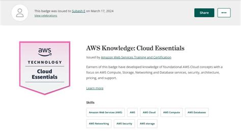 subash e on linkedin aws cloudcomputing hardworkpaysoff