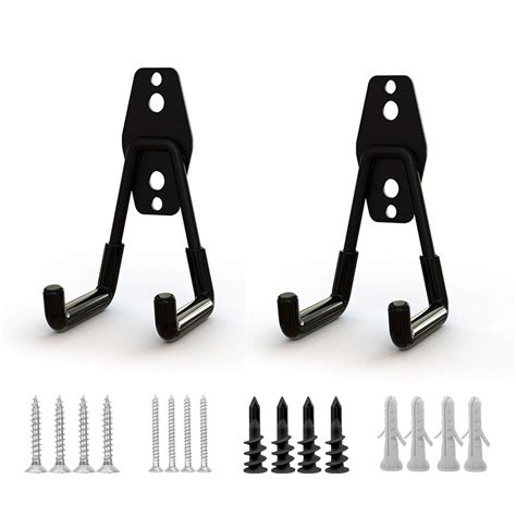Auvstar Garage Storage Utility Double Hooks Wall Mount Garage Storage