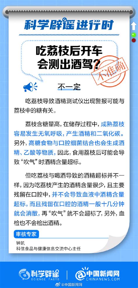 吃荔枝后开车会测出酒驾吗？ 新华网客户端