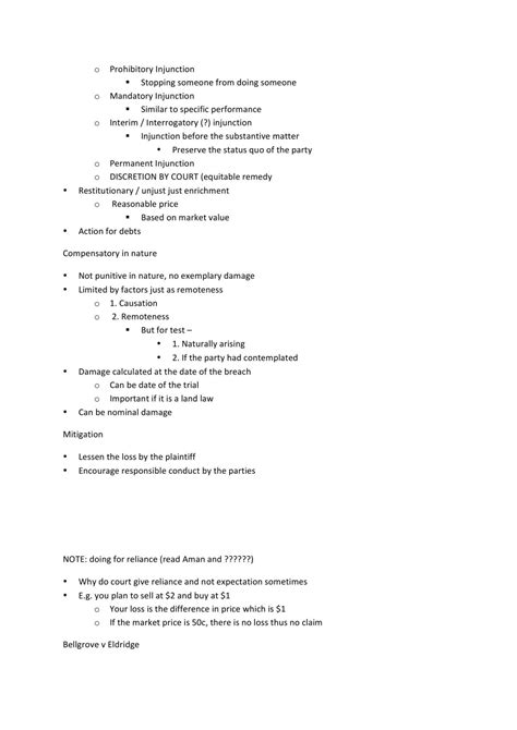 Contracts Class Notes Laws1075 Contracts Unsw Thinkswap