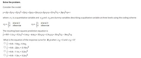 Solved Solve The Problem Consider The Model Chegg