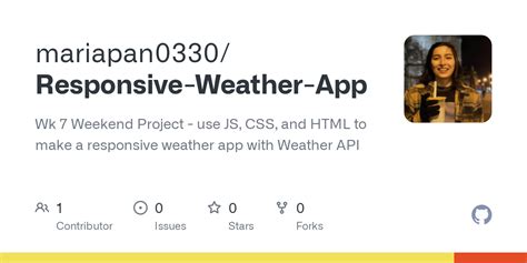 Github Mariapan0330responsive Weather App Wk 7 Weekend Project Use Js Css And Html To