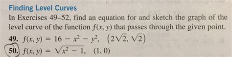 Solved Finding Level Curves In Exercises Find An Chegg Com