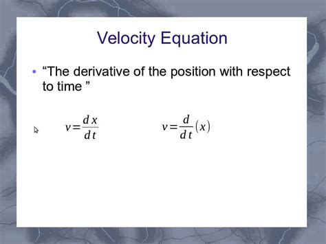 Calculating Velocity Equation At Tracy Field Blog