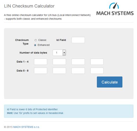 Online Lin Checksum Calculator Mach Systems Sro