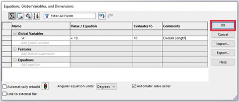 How To Create And Assign Global Variables In Solidworks Ime Wiki