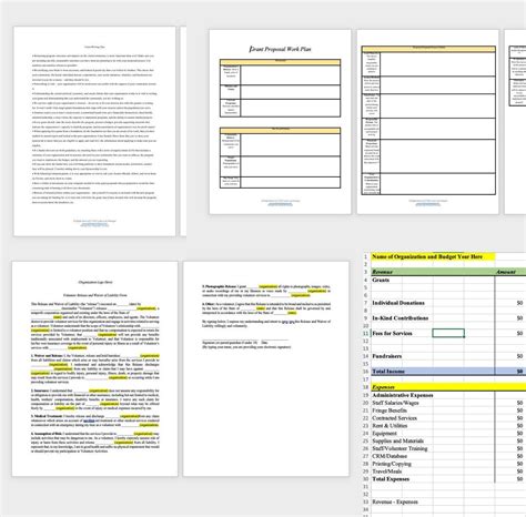 The Nonprofit Grant Work Plan And Letter Of Intent Template Etsy