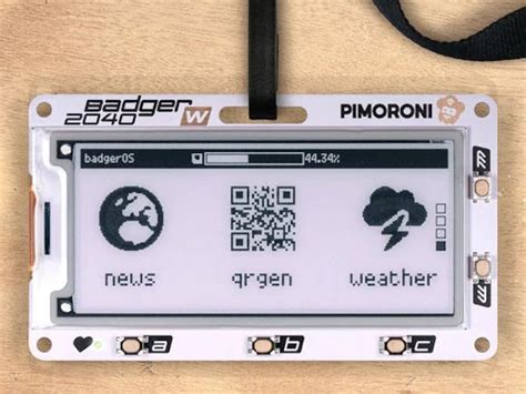 Pimoronis Badger 2040 W Offers Wi Fi Connectivity On A Compact Epaper Badge