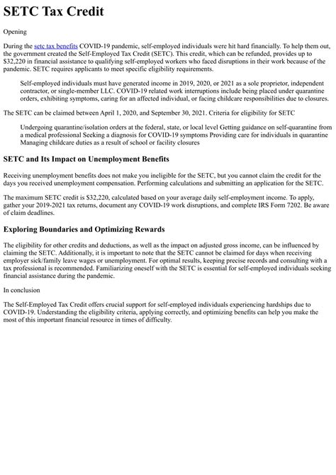 Ppt Setc Tax Credit Origin Powerpoint Presentation Free Download Id 13542380