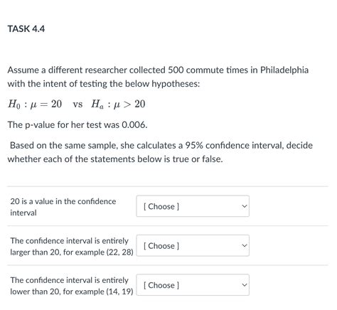 Part Confidence Intervals And Hypothesis Tests A Chegg