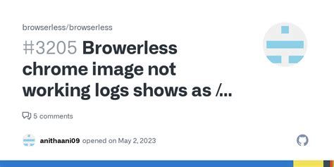browerless chrome image not working logs shows as protocol request