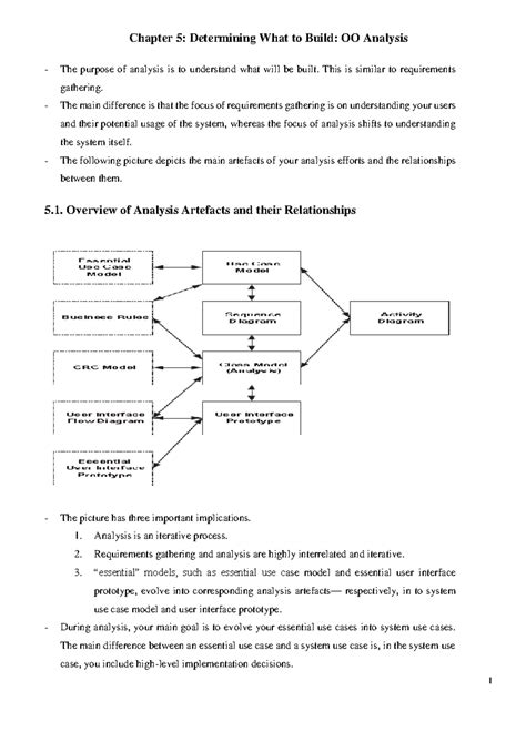 Chapter 5 Oo Analysis Lecture Notes Chapter 5 Determining What To Build Oo Analysis The
