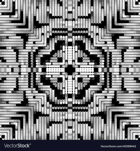 Textured Striped Seamless Pattern Halftone Vector Image