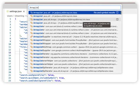 theia can not search for classes that a maven project depends on