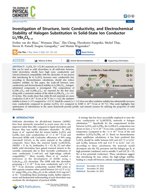 Pdf Investigation Of Structure Ionic Conductivity And