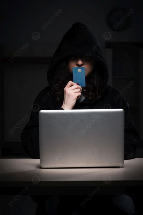 The Female Hacker Hacking Security Firewall Late In Office Female Hacker Hacking Security