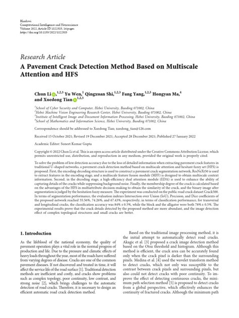 A Pavement Crack Detection Method Based On Multiscale Download Free