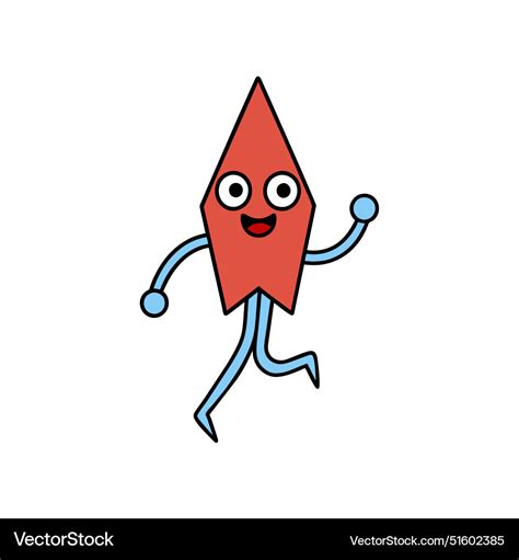 Arrow Squid Dancing Icon Royalty Free Vector Image