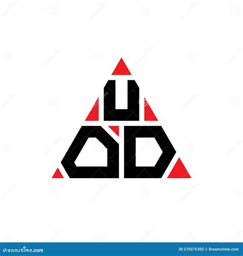 Uod Triangle Letter Logo Design With Triangle Shape Uod Triangle Logo